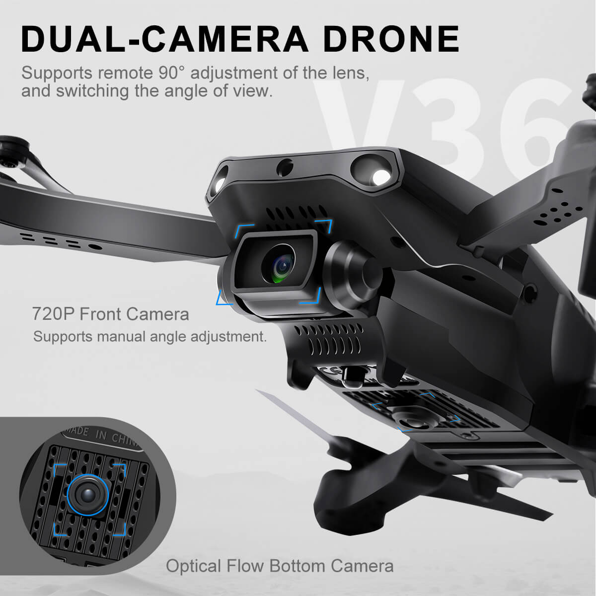 4DRC V36 Obstacle Avoidance Drone Foldable Quadcopter with Dual Camera