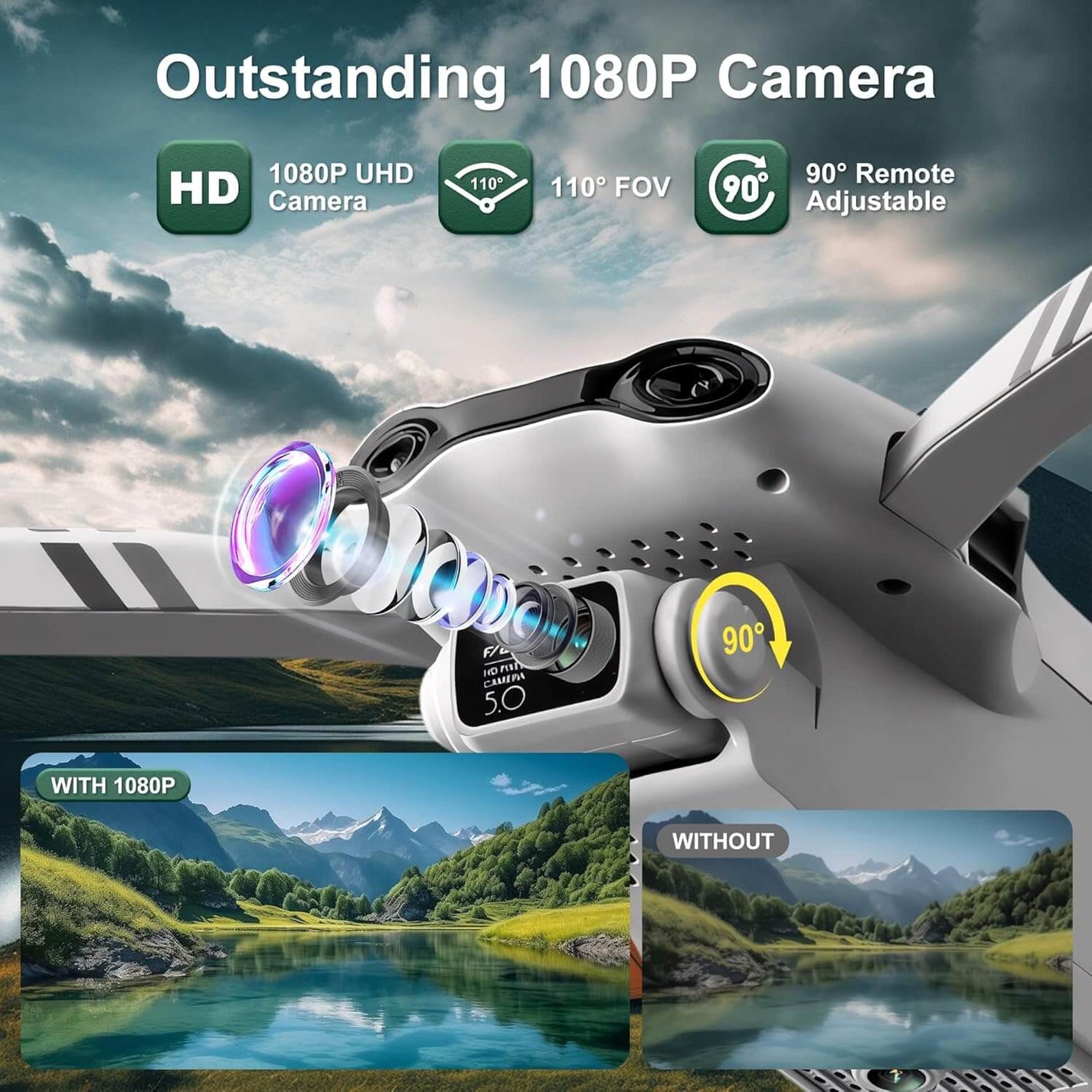 4DRC 4D-F10 FPV Drone with 1080P Camera