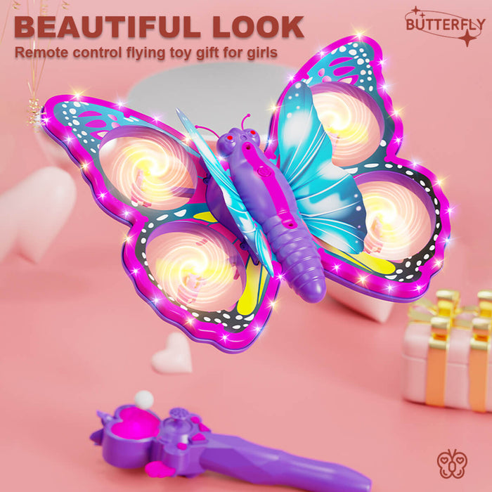 4DRC V40 Remote Control Butterfly Drone for Kids with Colorful Lights