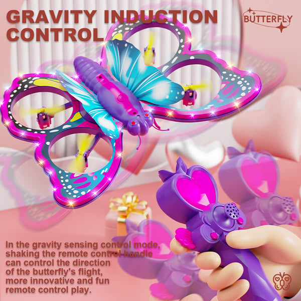 4DRC V40 Remote Control Butterfly Drone for Kids with Colorful Lights